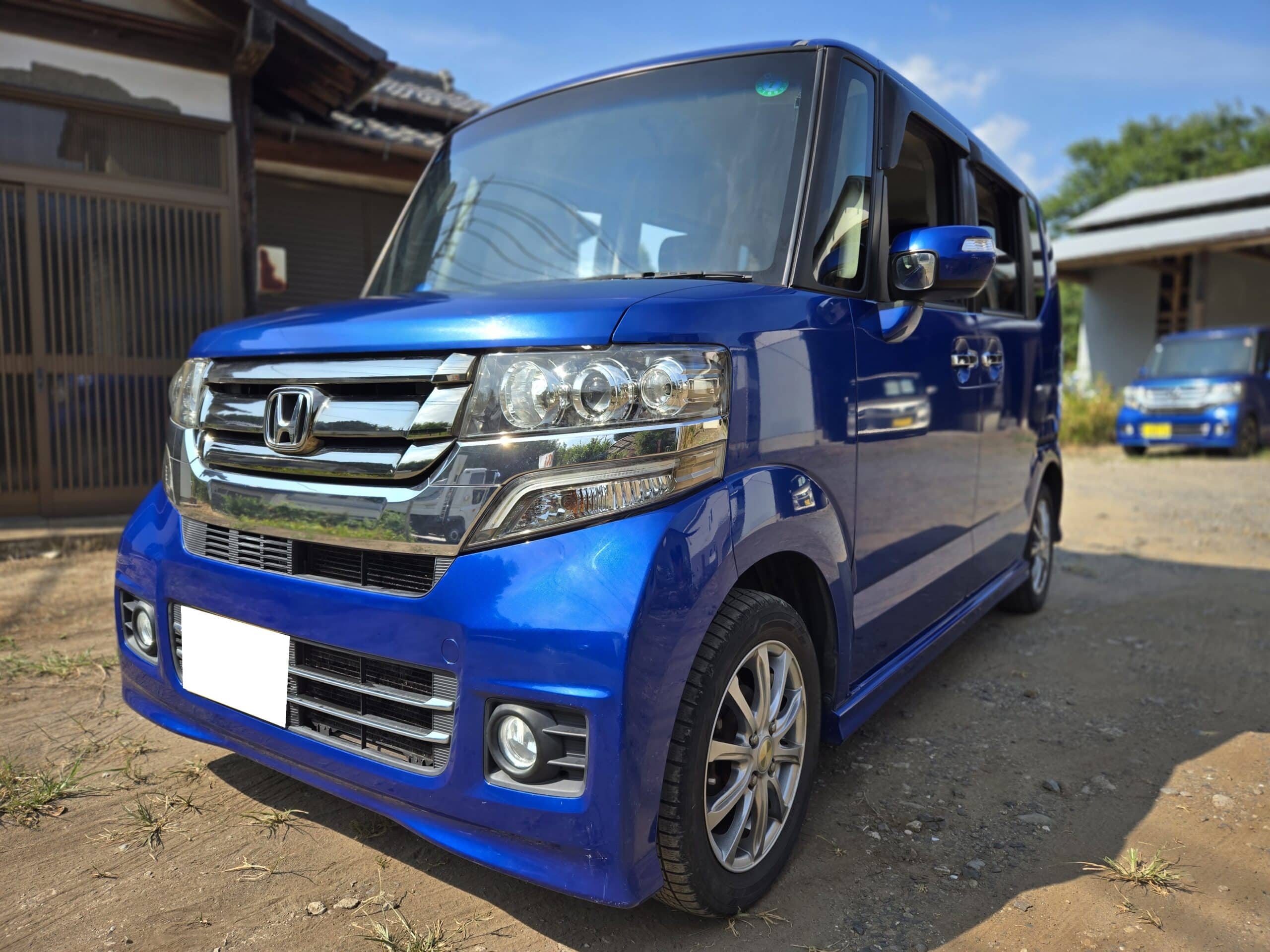 NBOX カスタム GLパッケージ ブルー ワンオーナー - カーマーク